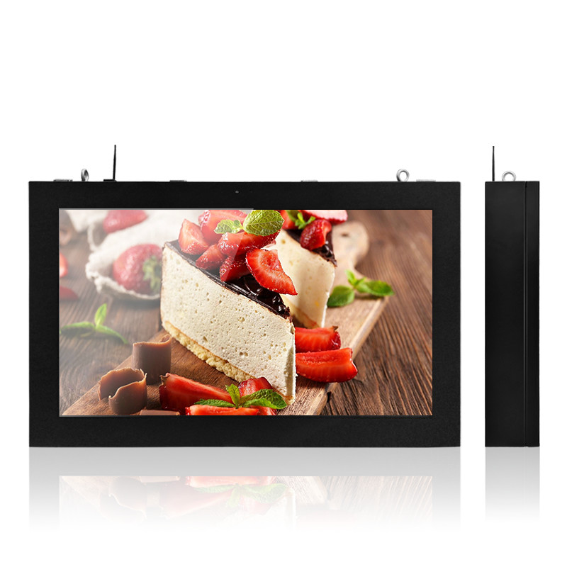 Ultra-wide display outside wall-mounted lcd touch restaurant digital ...