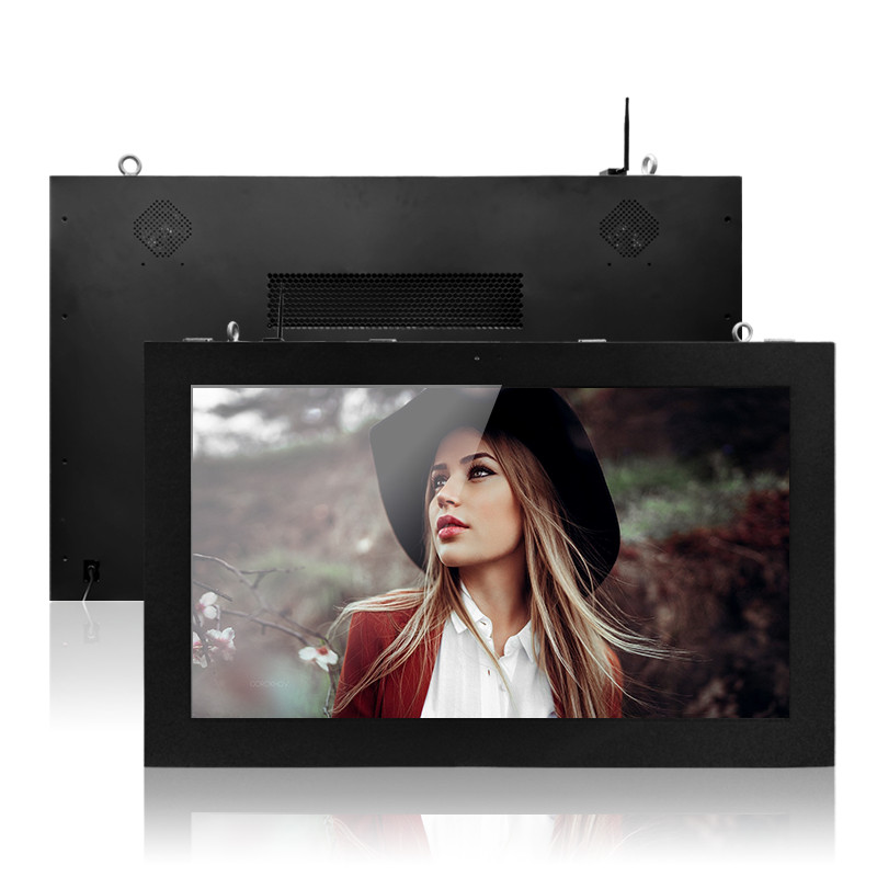 Ultra-wide display outside wall-mounted lcd touch restaurant digital ...