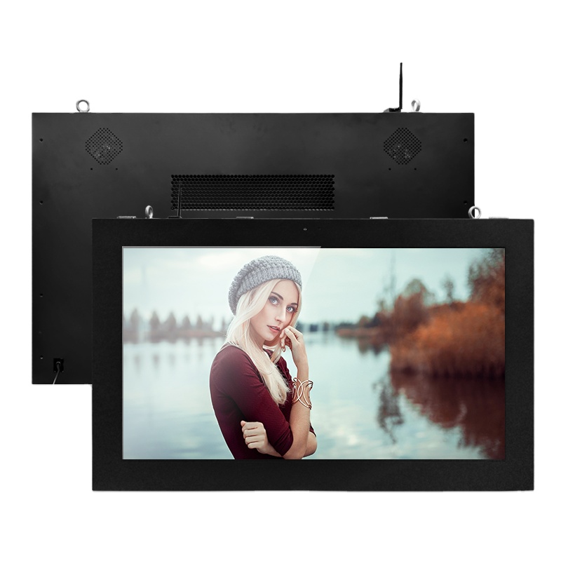 Ultra-wide display outside wall-mounted lcd touch restaurant digital ...