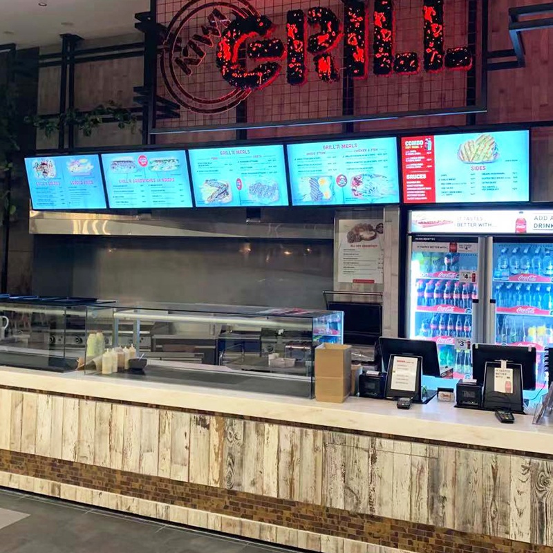 Hanging lcd advertising display restaurant cafe digital menu board