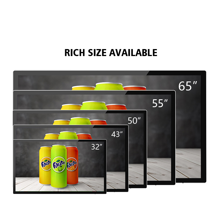 55 inch 4k android touch screen lcd digital signage display